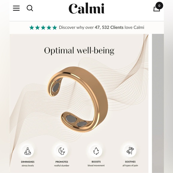 Calmi | Jewelry | Calmi Ring Box Not Included Used A Few Times | Poshmark